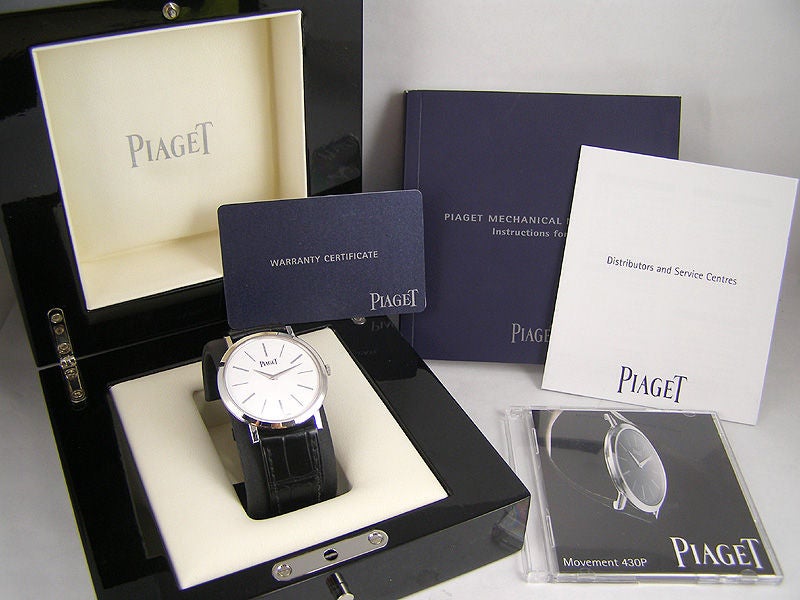 Piaget 18K White Gold Altiplano Box Papers Like New in Box! at 1stDibs ...
