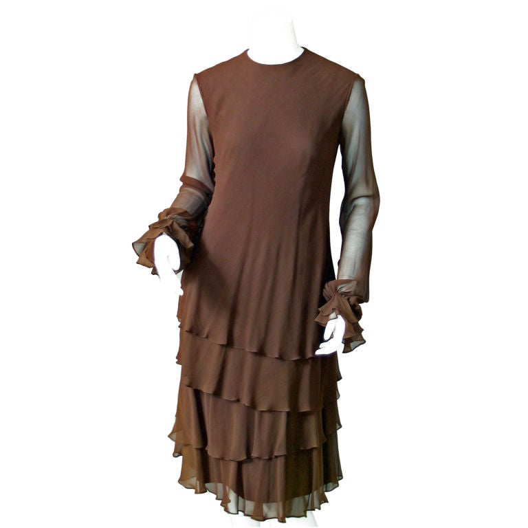 John Anthony Chiffon Dress at 1stDibs