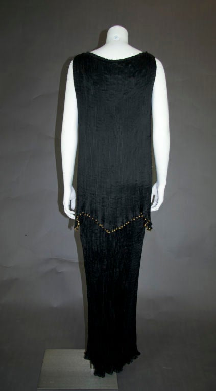 Fortuny Black Peplos Dress at 1stDibs