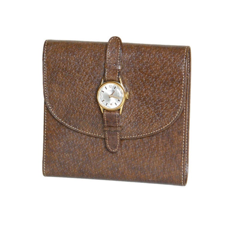 Gucci Pigskin Wallet with Attached Watch at 1stDibs | saint laurent ...