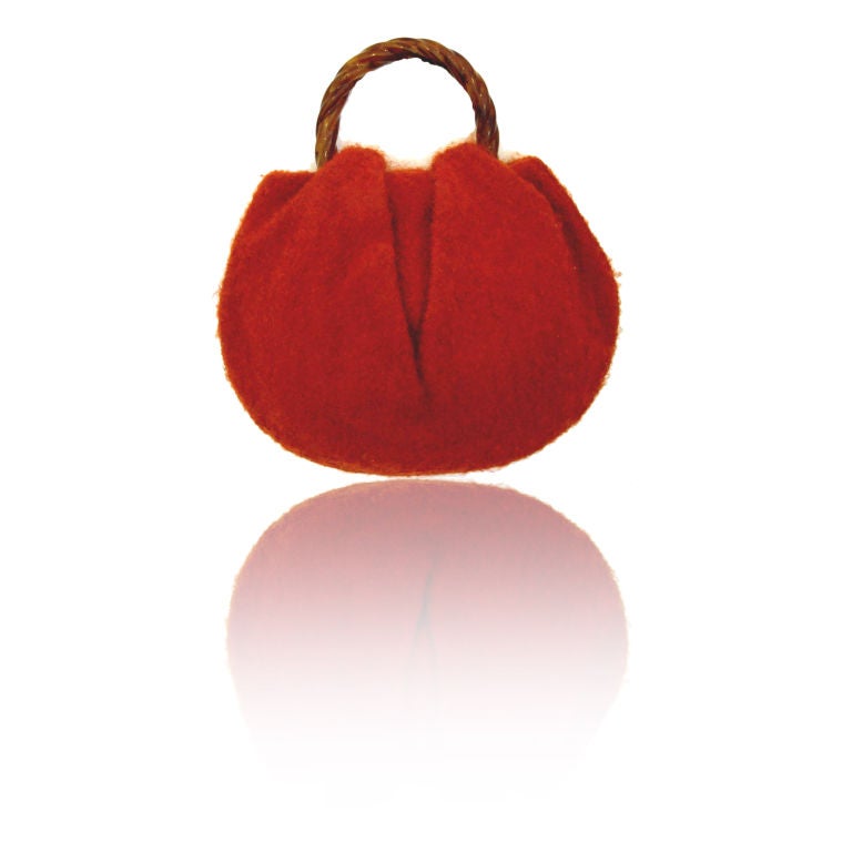 Mohair and Bakelite Handbag by Morris Moskowitz at 1stDibs