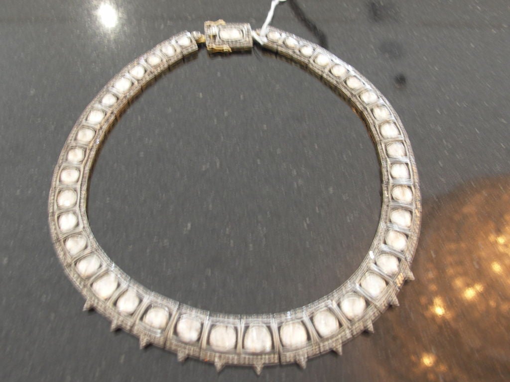Monumental Indian Diamond Necklace Collar at 1stDibs