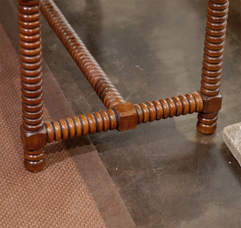 Bobbin Leg Bench at 1stDibs