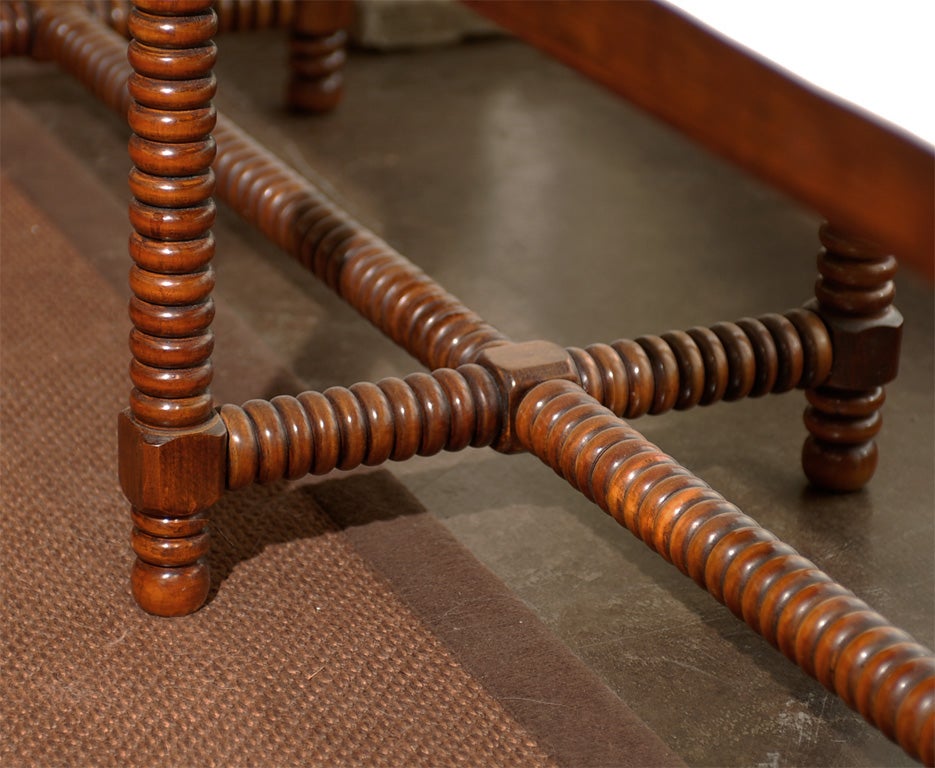 Bobbin Leg Bench at 1stDibs