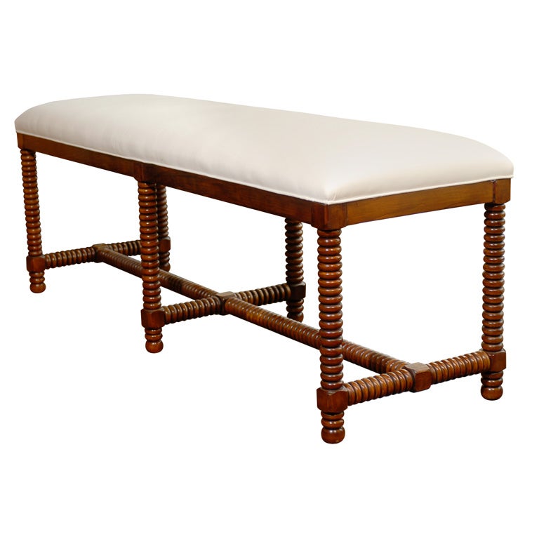 Bobbin Leg Bench at 1stDibs