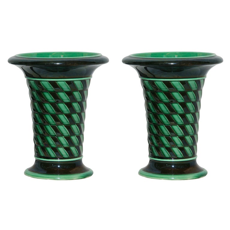 A Pair of Spode Spill Vases at 1stDibs