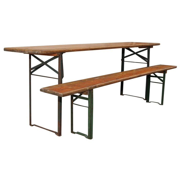 Traditional 3 Piece German Biergarten Table (table only) at 1stDibs
