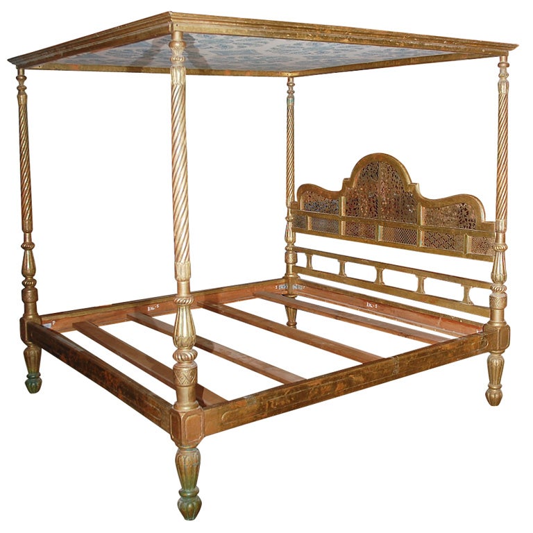 Vintage Indian Four poster bed at 1stDibs