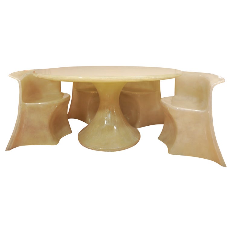 Resin dining set at 1stDibs