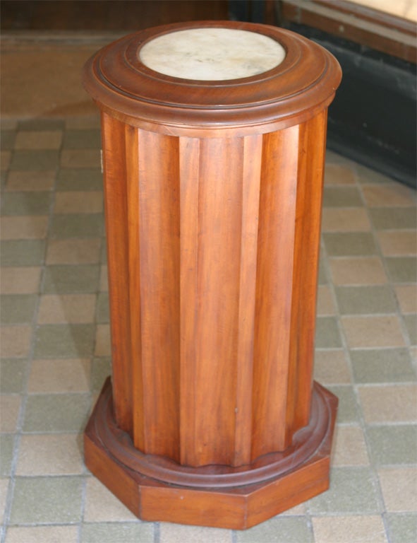 English Pot Stand with Marble Top at 1stDibs