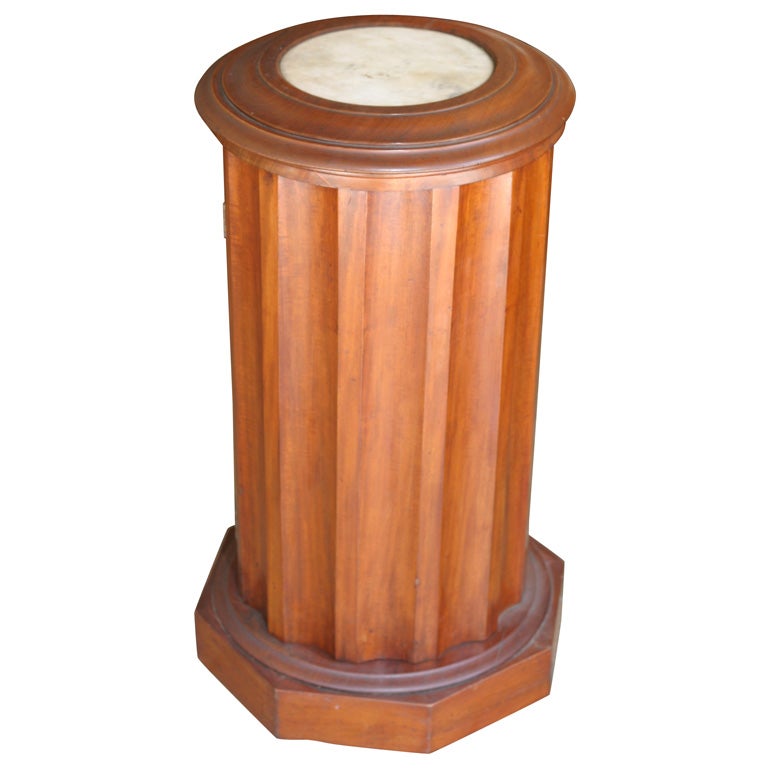 English Pot Stand with Marble Top at 1stDibs