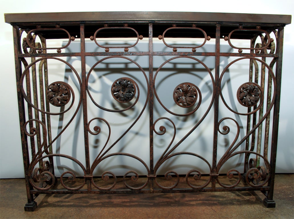 Antique Iron Console For Sale at 1stDibs