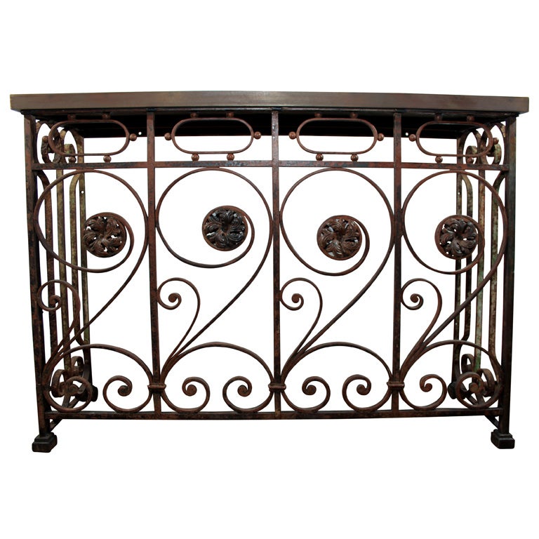 Antique Iron Console For Sale at 1stDibs
