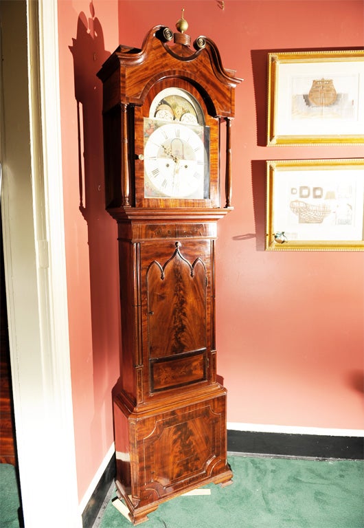 Masonic-Face Tall Case Clock at 1stDibs