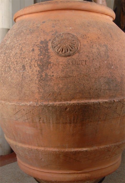 Pair of Italian Terracotta Olive Jars For Sale at 1stDibs | terracotta ...