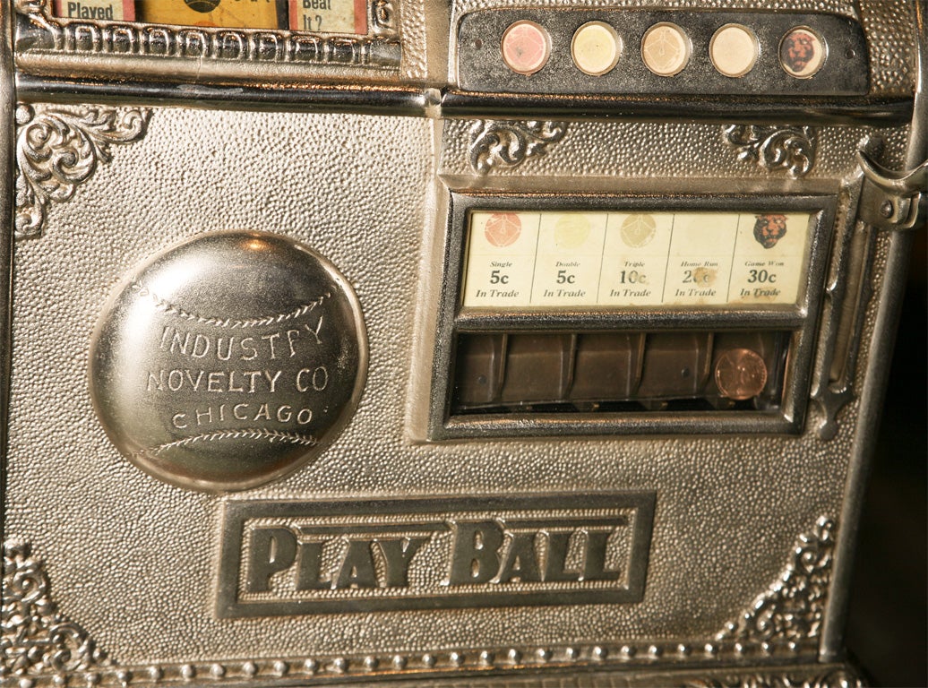 A very rare Baseball slot machine For Sale at 1stDibs