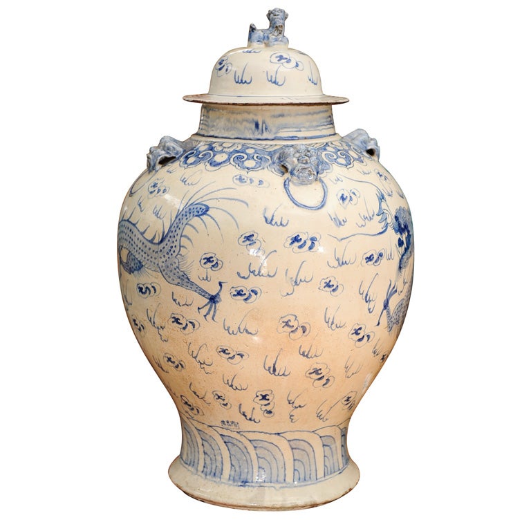 Anamese Covered Jar at 1stDibs