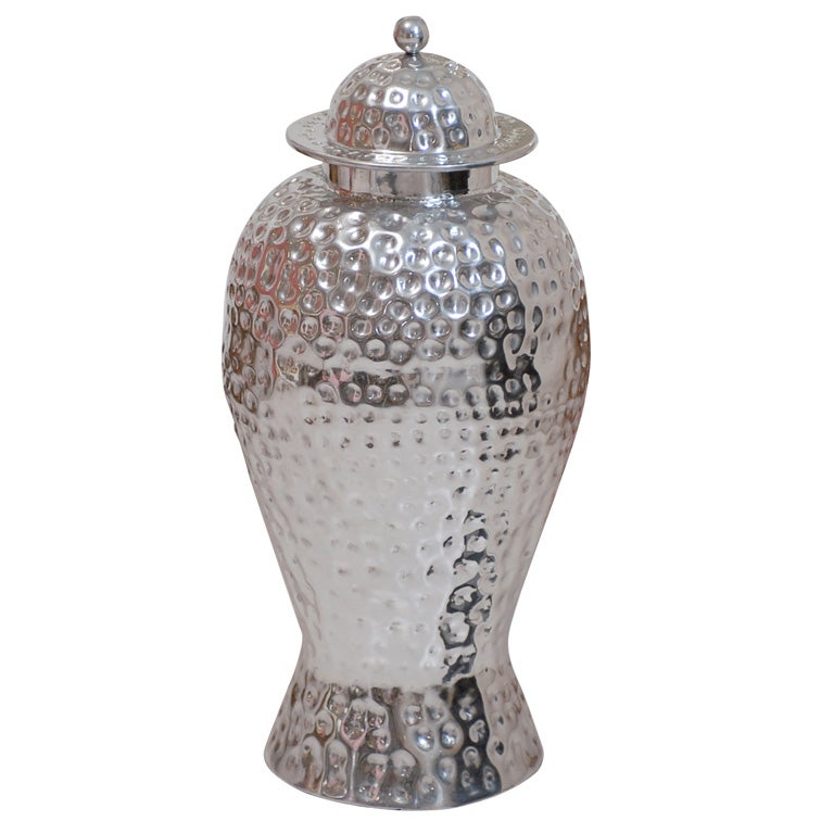 Large Hammered Jar at 1stDibs