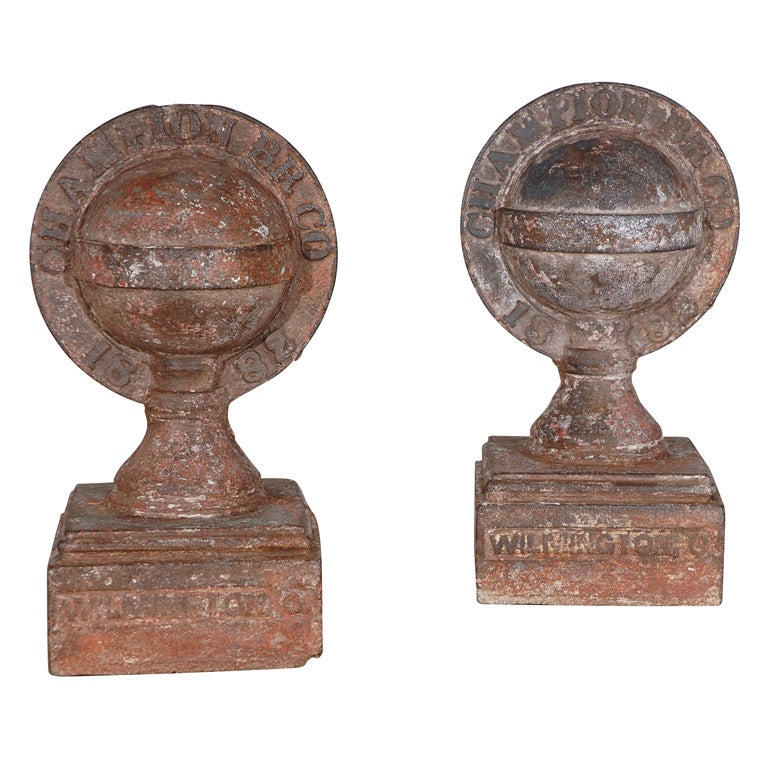 Cast Iron Bridge Finials Ohio at 1stDibs