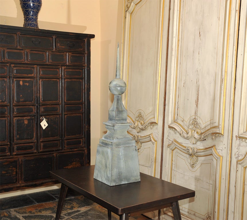 20th Century Monumental French Galvanized Finial at 1stDibs