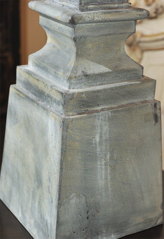 20th Century Monumental French Galvanized Finial at 1stDibs