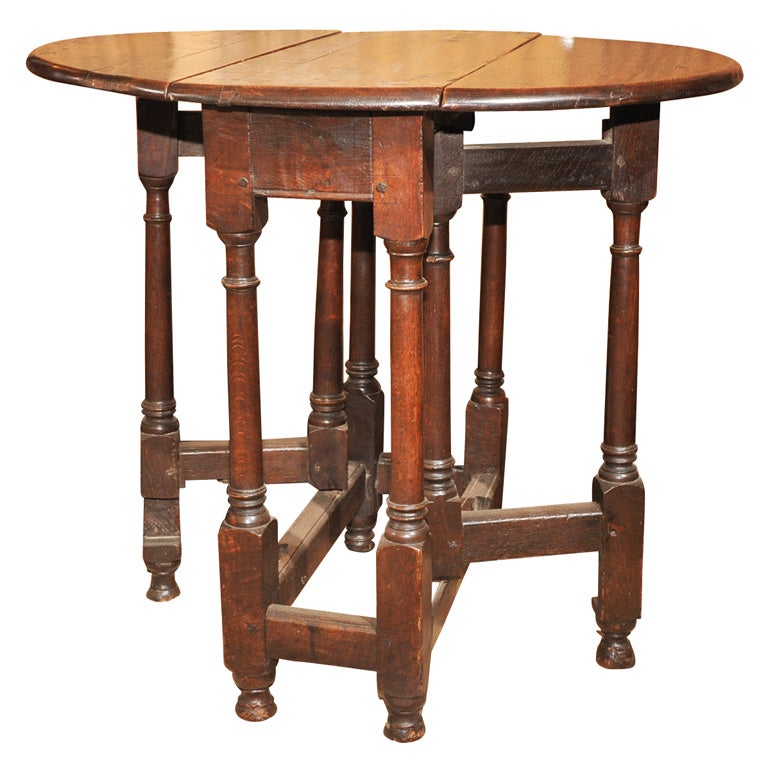 Small scale oak gateleg table at 1stDibs