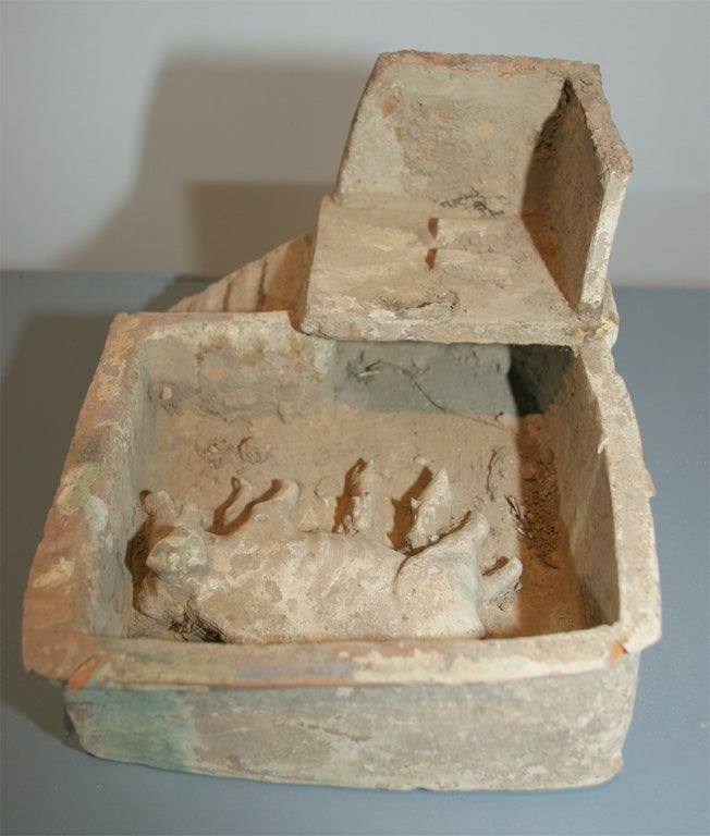 Han Dynasty model of a pig sty complete with nursing sow For Sale at ...