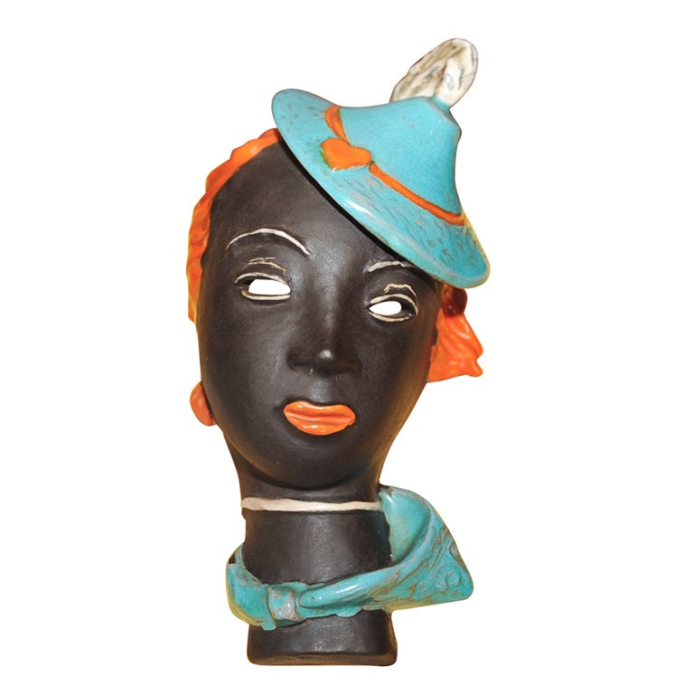 Art Deco Goldscheider Mask at 1stDibs