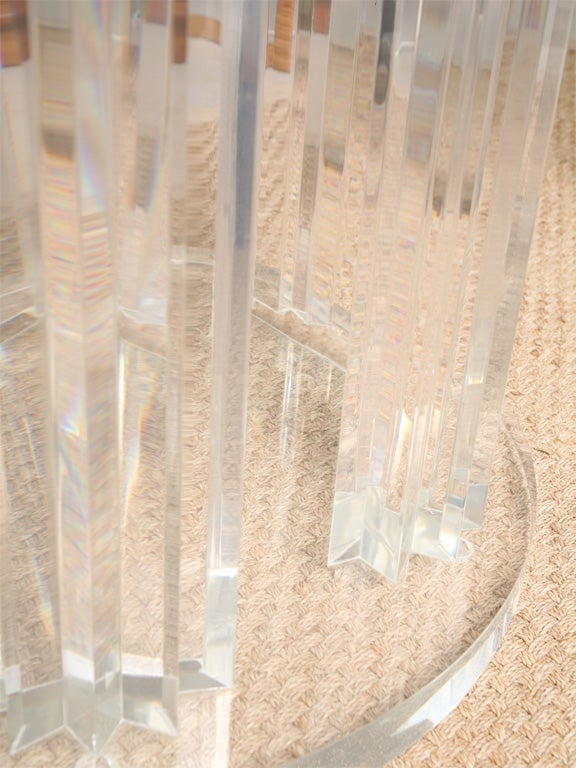 Skyscraper Style Lucite Dining Table Base at 1stDibs