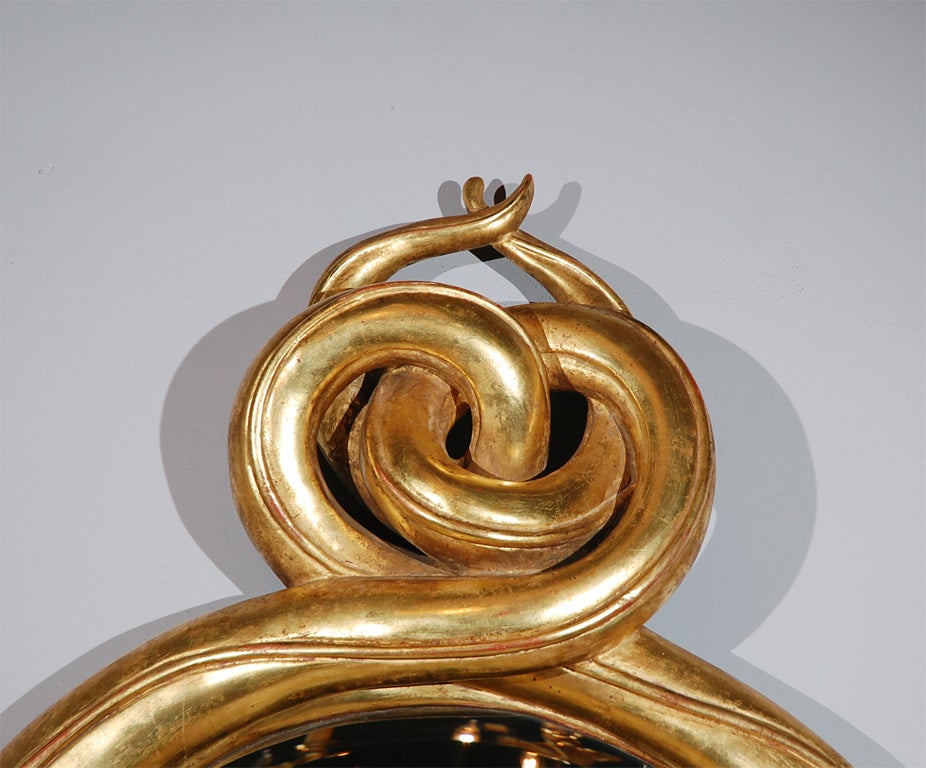 Gilt wood Serpent Mirror at 1stDibs
