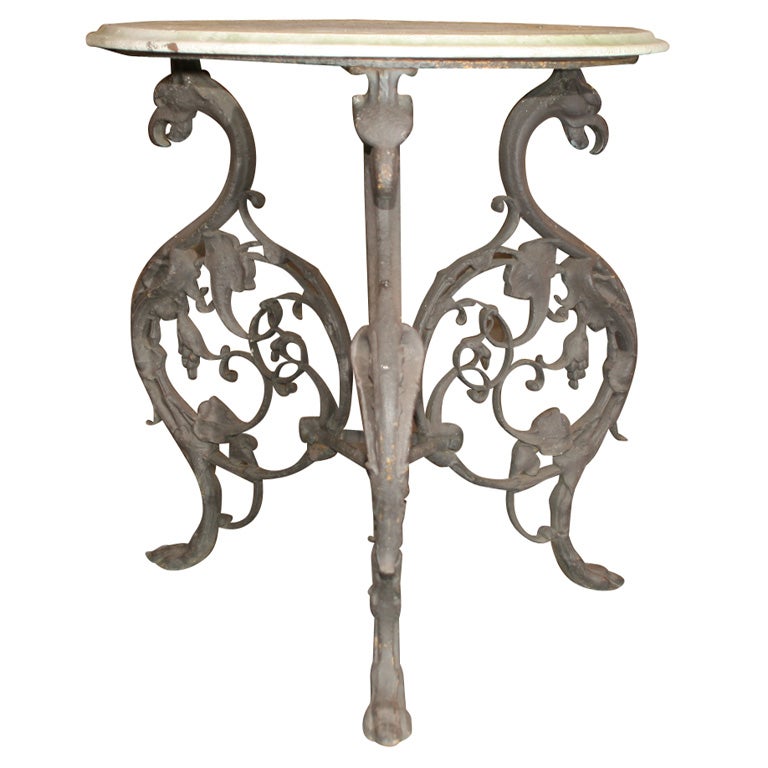 Victorian Wrought Iron Table For Sale at 1stDibs