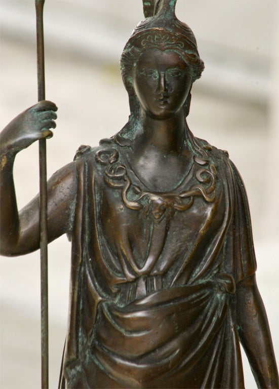A Bronze Of Minerva - Roman Goddess From 2 Bc at 1stDibs
