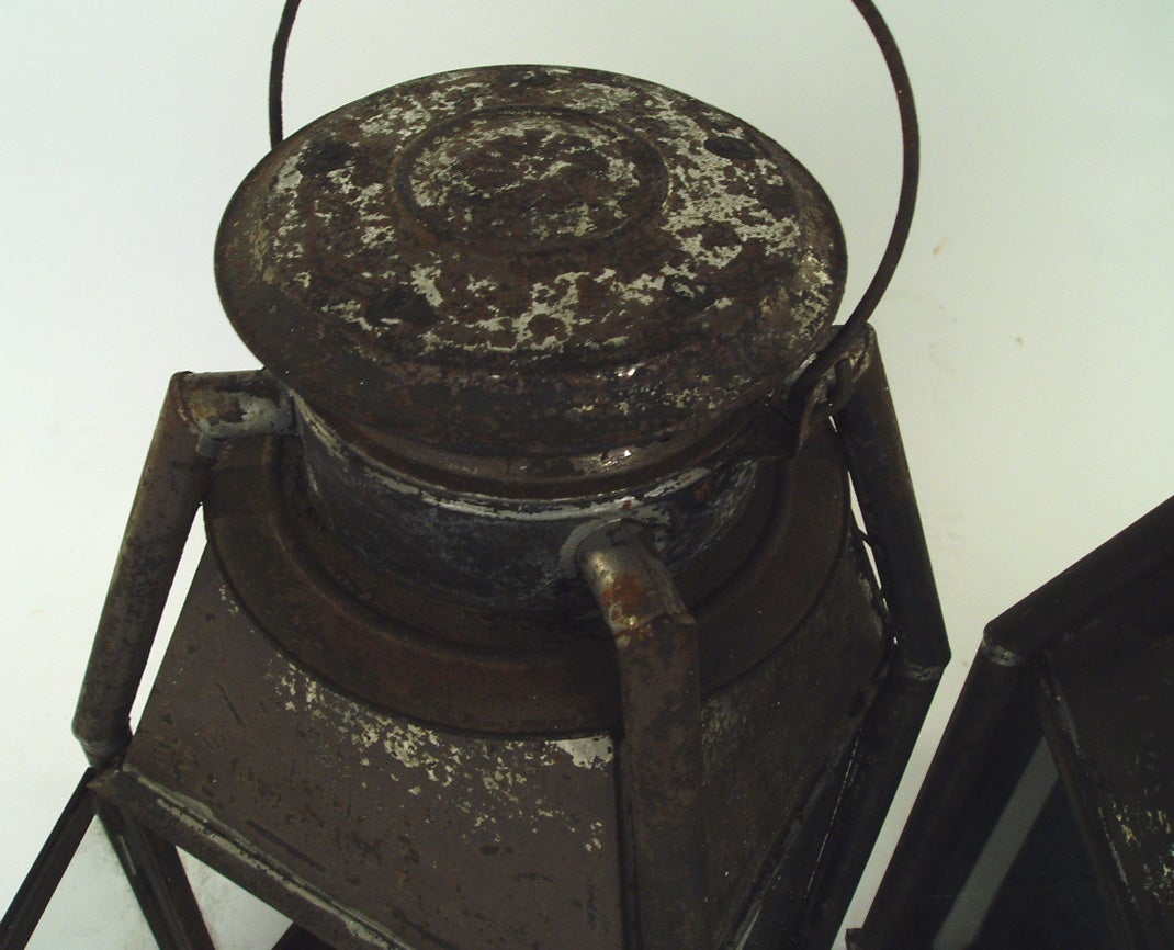 Pair of Antique 19th century Gas Lanterns at 1stDibs