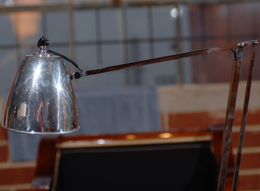 English Art Deco Chrome Articulated Swiveling Floor Lamp from the 1930s ...