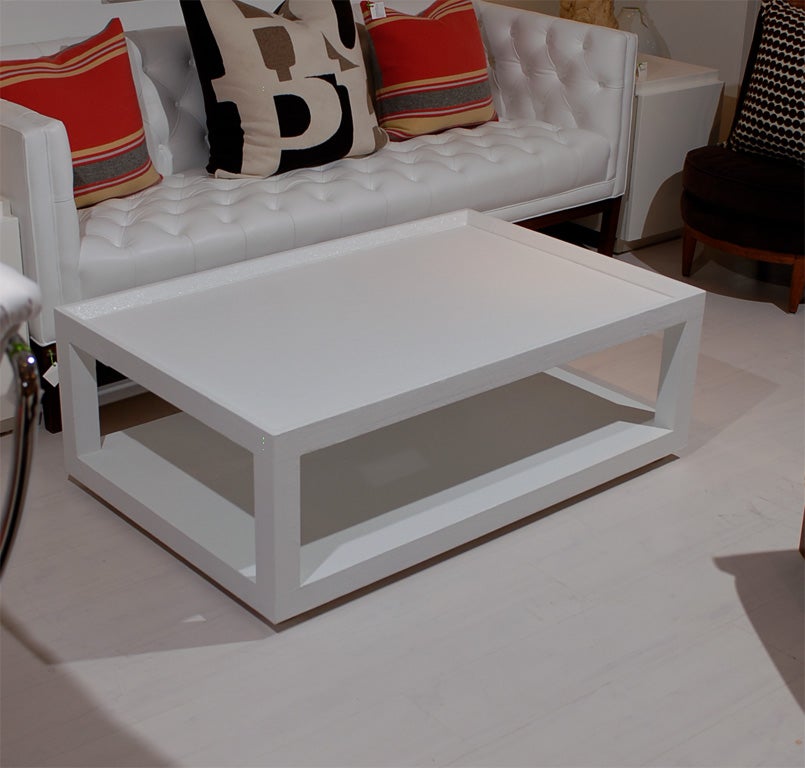 White Rectangle Coffee Table at 1stDibs