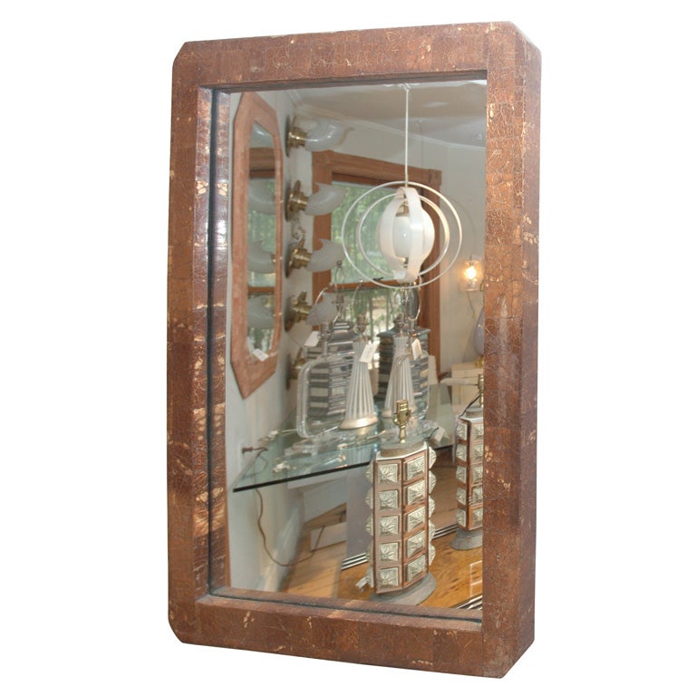 Coconut Framed Mirror at 1stDibs
