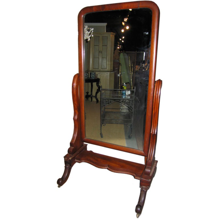Empire Period Cheval Mirror For Sale at 1stDibs