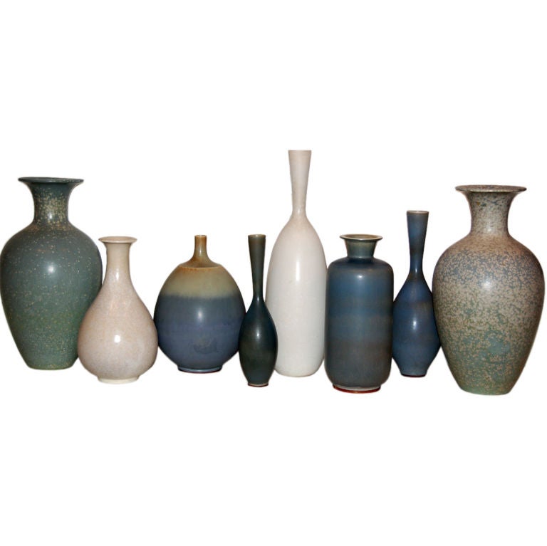 Swedish porcelain vases by Berndt Friberg and Gunnar Nylund at 1stDibs