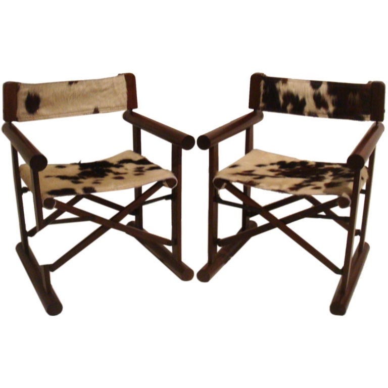 Pair Campaign Style Chairs by Sergio Rodriguez for OCA at 1stDibs