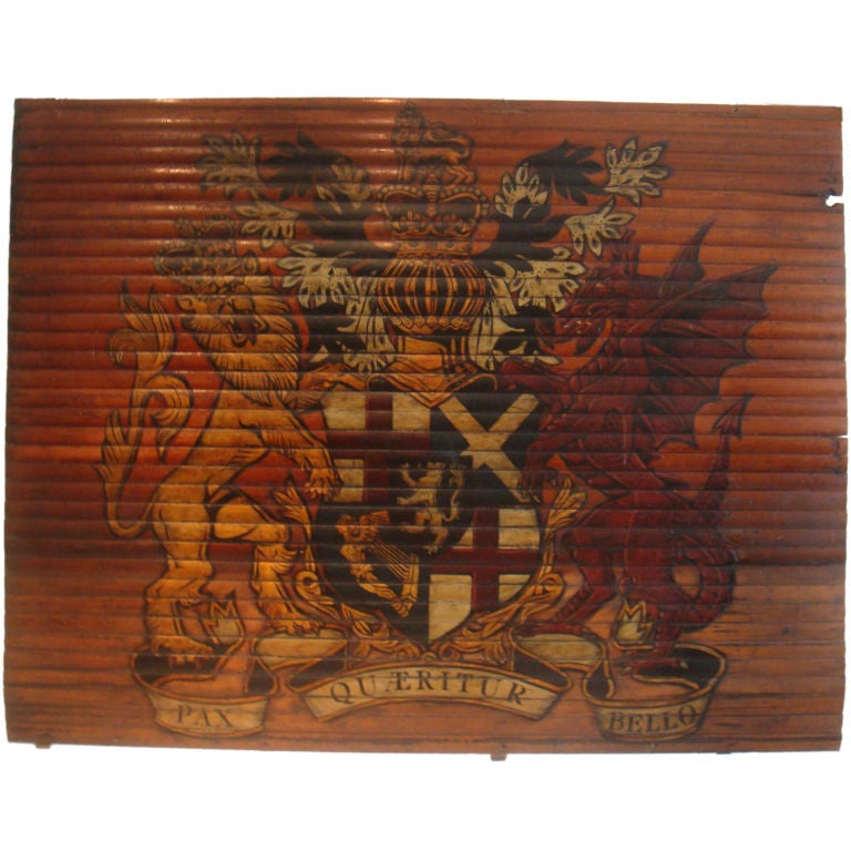 English Crest Painting at 1stDibs
