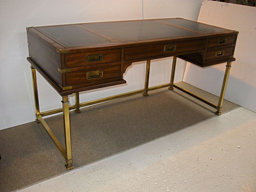 CAMPAIGN STYLE WRITING DESK at 1stDibs