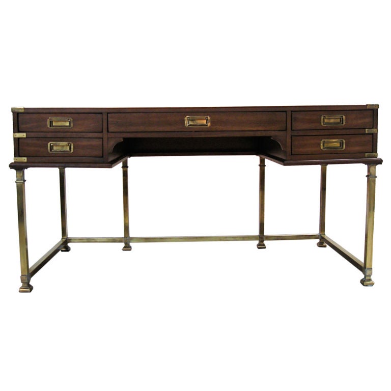 CAMPAIGN STYLE WRITING DESK at 1stDibs