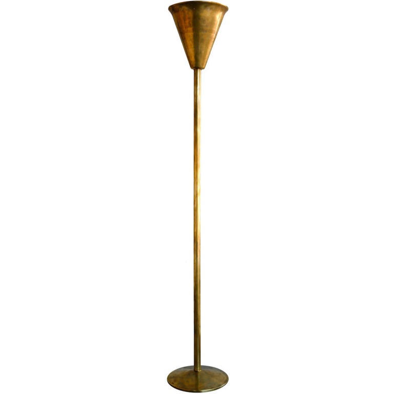 Raymor Brass Torchiere at 1stDibs