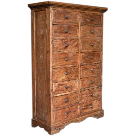 Reclaimed Wood Tall Chest of Drawers at 1stDibs