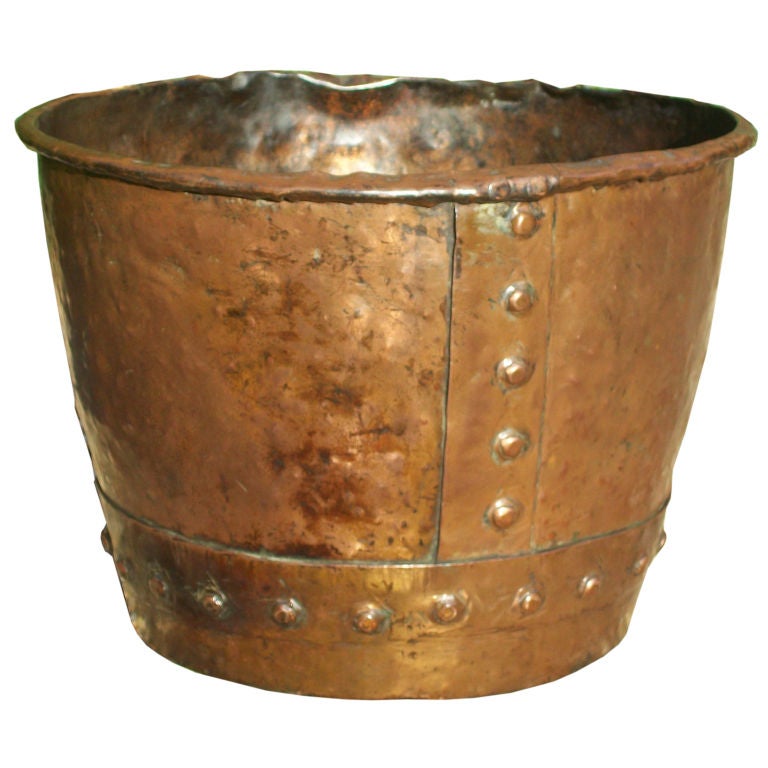 19th c. English Rivetted Copper Apple Kettle at 1stDibs