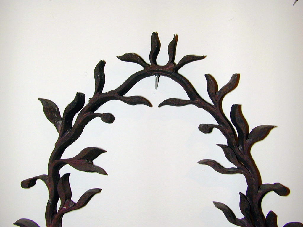 WROUGHT IRON WREATH at 1stDibs | wreath-wrought