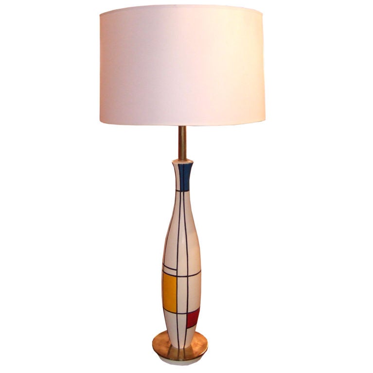Mondrian Style Table Lamp at 1stDibs