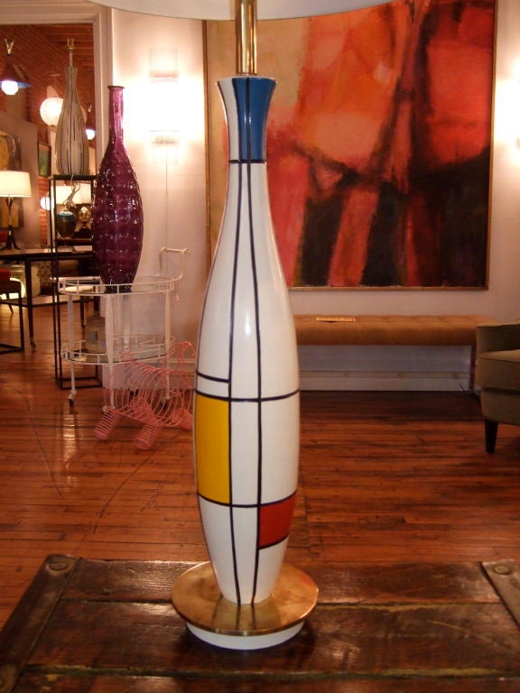 Mondrian Style Table Lamp at 1stDibs