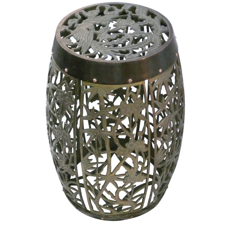 Brass Bamboo Stool at 1stDibs