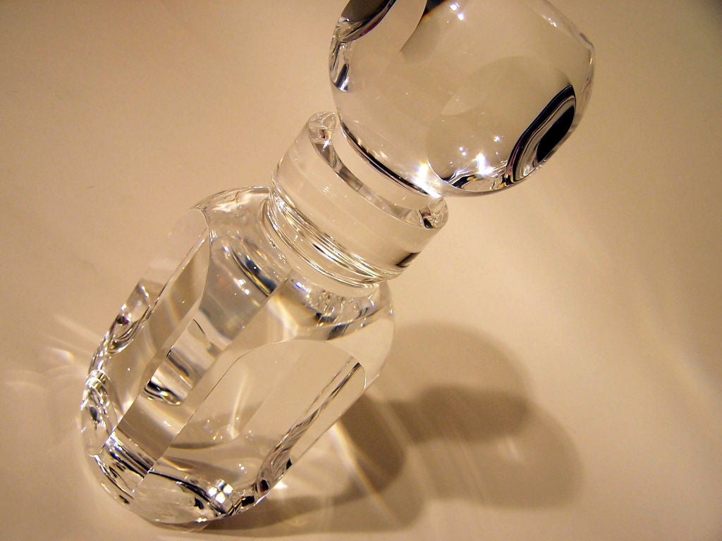 Large Lucite Decanter/Bottle, Solid at 1stDibs